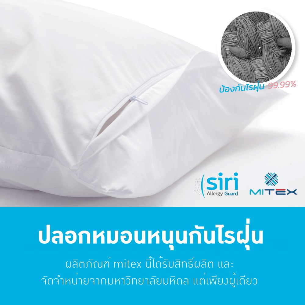 ปลอกหมอนกันไรฝุ่น Mitex ผลิตภัณฑ์พัฒนาจากงานวิจัย คณะแพทยศาสตร์ศิริราชพยาบาลมหาวิทยาลัยมหิดล ...