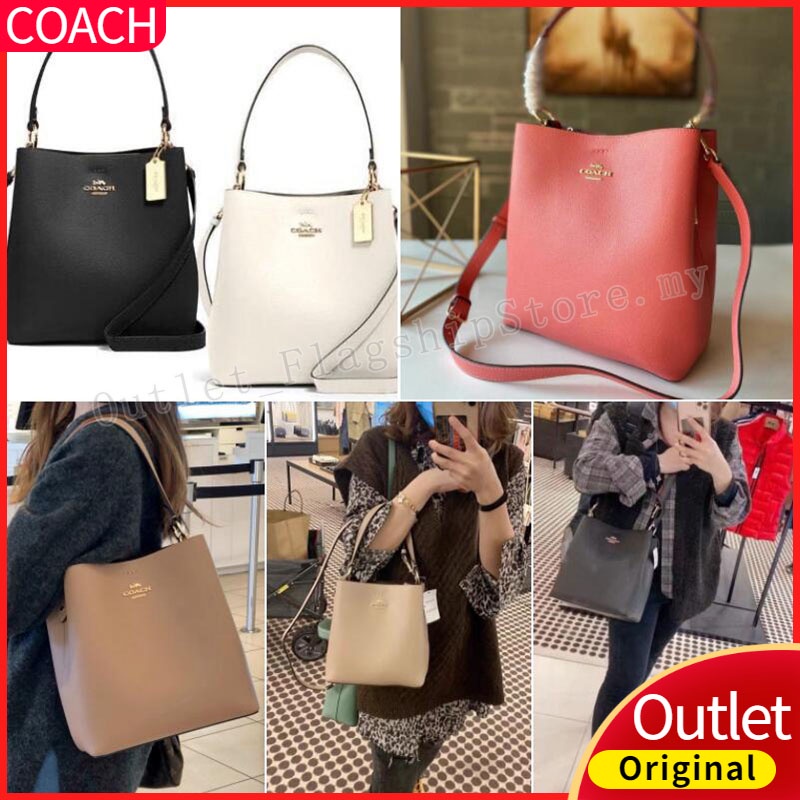 คลังสินค้าพร้อม COACH Bucket bag กระเป๋าสะพายสตรีกระเป๋าสะพายกระเป๋าถือ ...