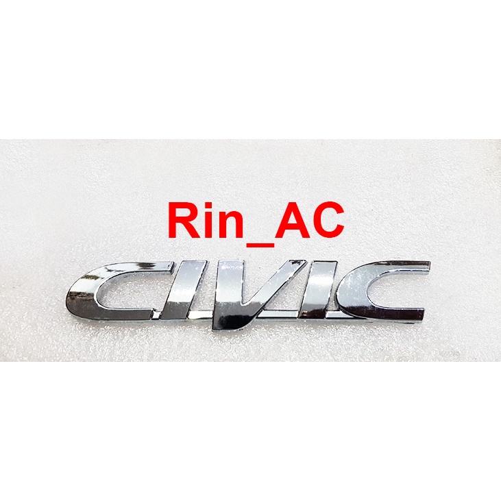 โลโก้สัญลักษณ์สติกเกอร์ Civic Letter Emblem Chrome ด้านหลังประตูหมวก ...