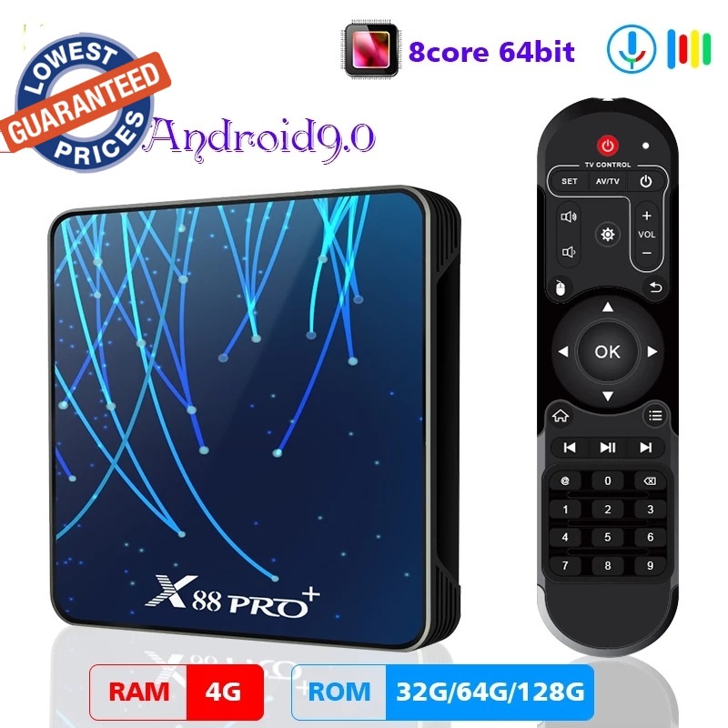 Best TV BOX Media Player X88 PRO Plus กล่องทีวี Android 9.0 Rockchip ...