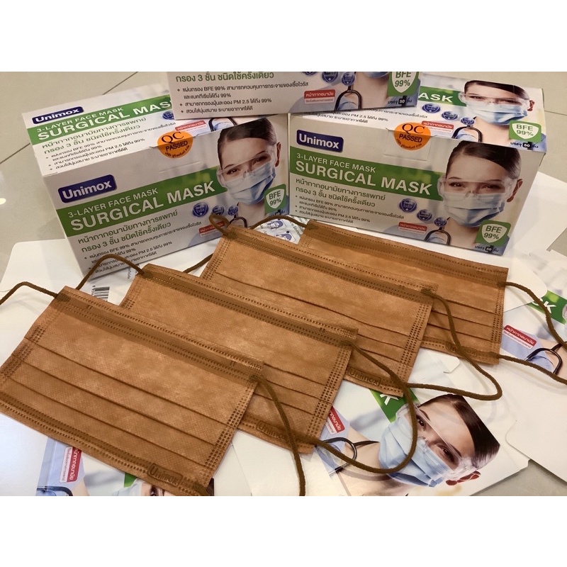 (1 กล่อง 50 ชิ้น) Unimox หน้ากากอนามัยสำหรับพระสงฆ์ | Shopee Thailand