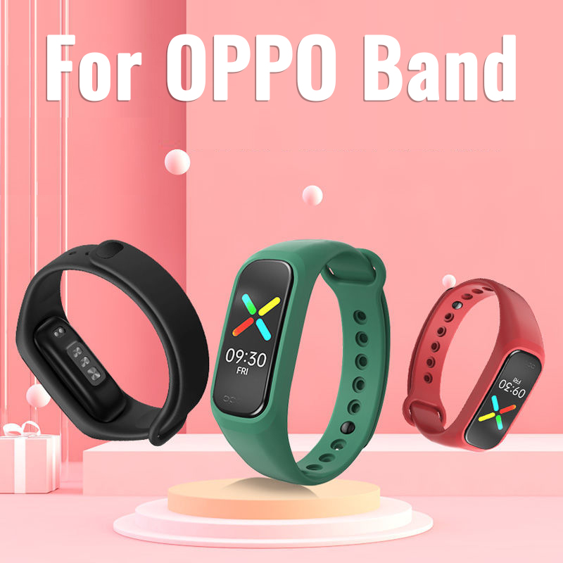 สายรัดซิลิโคนสําหรับ Oppo Band Smartwatch Tracker ซิลิโคนอ่อนสร้อย ...
