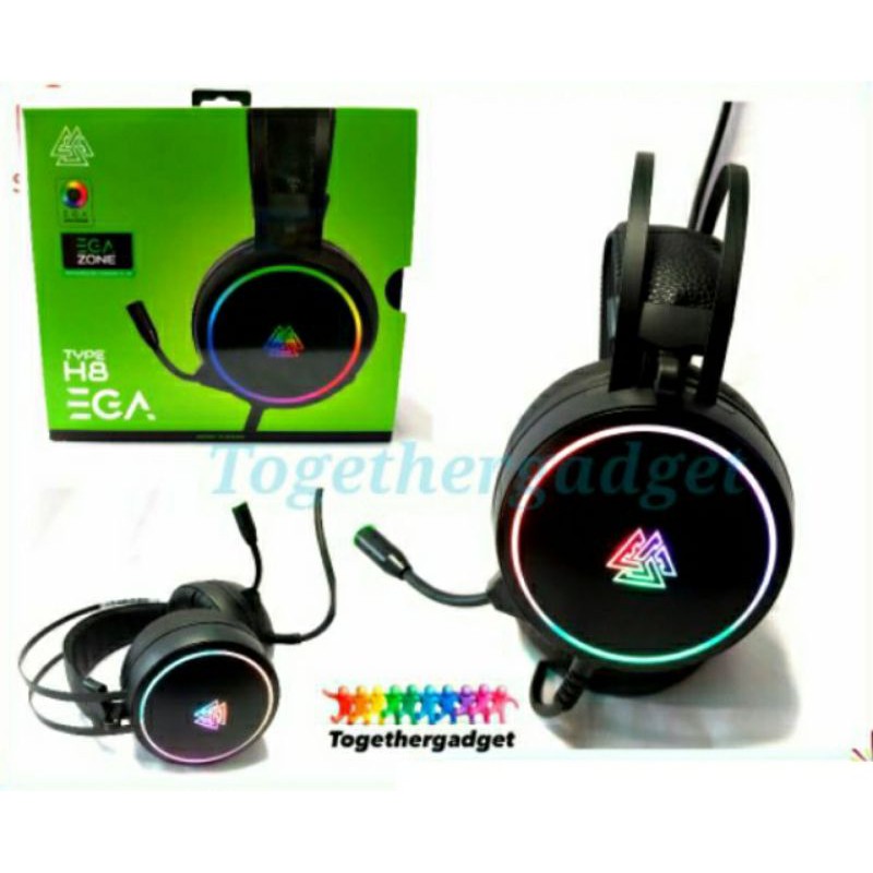EGA TYPE H8 Gaming Headset 7.1 Virtual Surround USB ของแท้ ประกัน 2 ปี ...