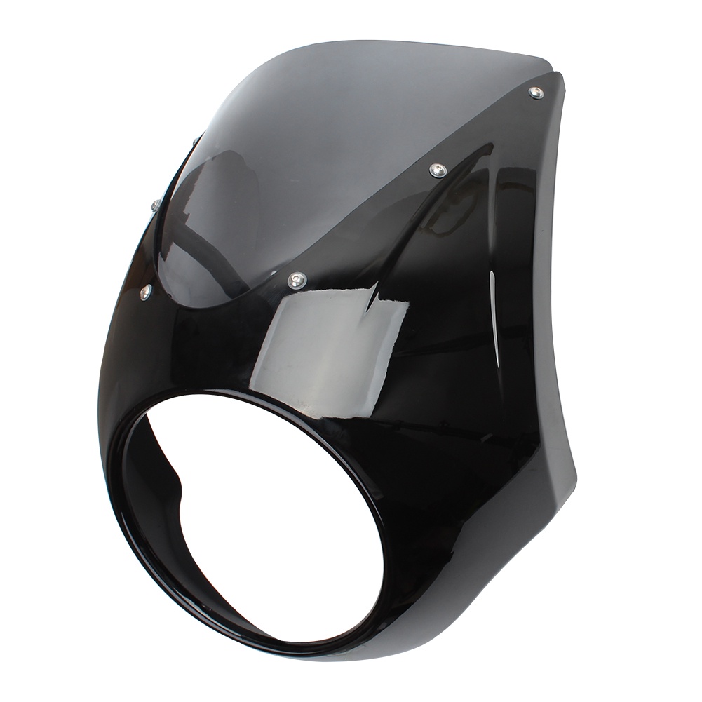Motorcycle Light Black ABS Windshield Windscreen Headlamp Front Cowl Headlight Fairing Cover For ...