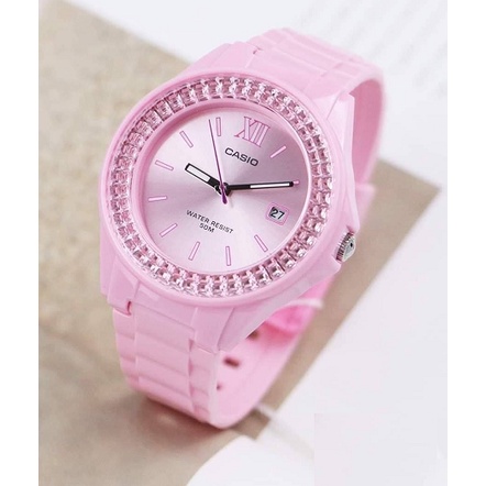 (แท้100%) นาฬิกา Casio รุ่น LX-500H-4E2 นาฬิกาผู้หญิงสายเรซิ่น สีชมพู ...