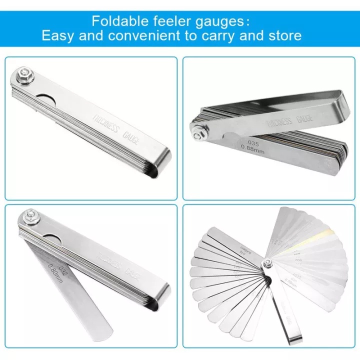 32 Feeler Gauge Metric Gap Fillers รถจักรยานยนต์และยานยนต์วาล์ว Setters ...
