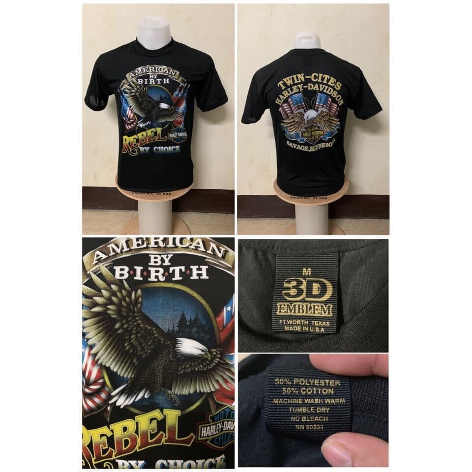 Cool69 (Harley-Davidson) 3D EMBLEM Tag Thin Fabric 50/50 Shirt | Shopee ...