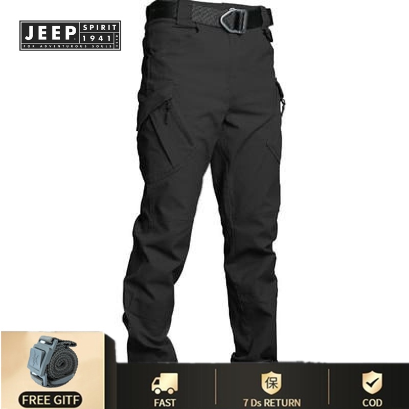 JEEP SPIRIT 1941 ESTD IX7 IX9 กางเกงกีฬา กางเกงคาร์โก้ ผ้าฝ้าย 100% ผ้ายืด อเนกประสงค์ มีหลาย ...
