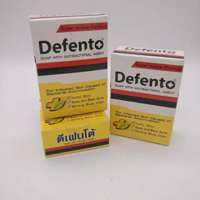 Defento(80G.)สบู่ดีเฟนโต้ สบู่อนามัย ผดผื่นคัน สิวที่หลัง กลิ่นตัว ...