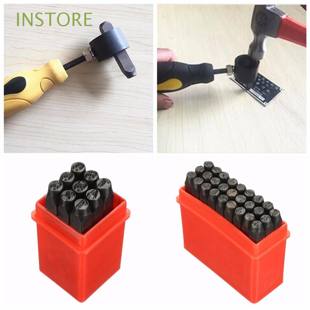 Metal Stamp Set 36-Piece Large 5mm Metal Letter & Number Stamp Punch ...
