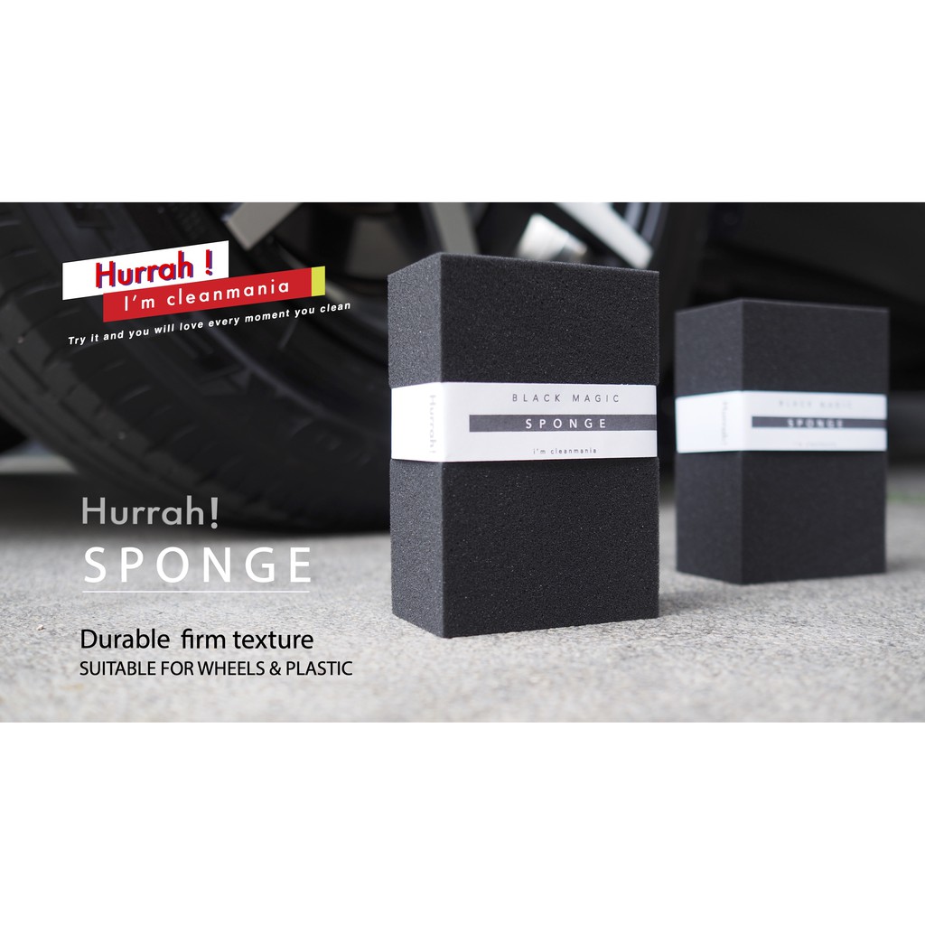 ฟองน้ำทาล้อรถพรีเมี่ยมHurrah! ขนาด 3x5x2 นิ้ว แบบหนา2นิ้ว เนื้อแน่น ...