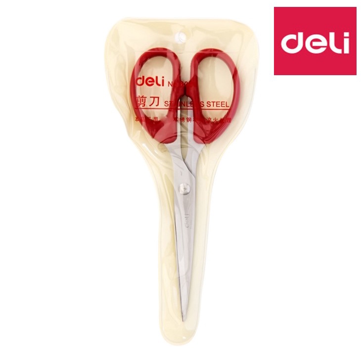 HOMUHOME【ถูกที่สุด】DD35 กรรไกรสแตนเลส ปลายแหลม ยี่ห้อ Deli 6034 GP | Shopee Thailand