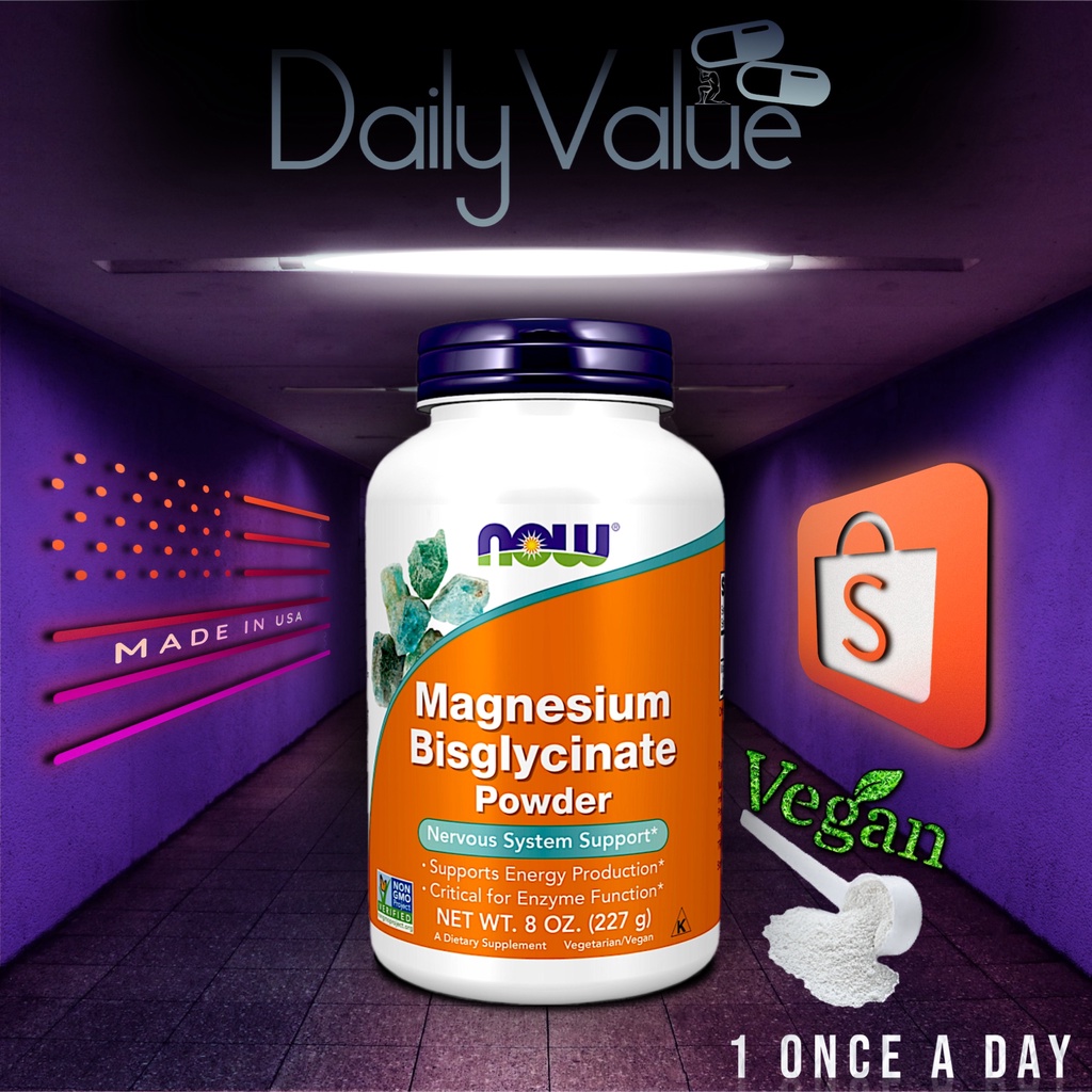 แมกนีเซียม / Magnesium Bisglycinate 227g Powder by NOW FOODS | Shopee ...