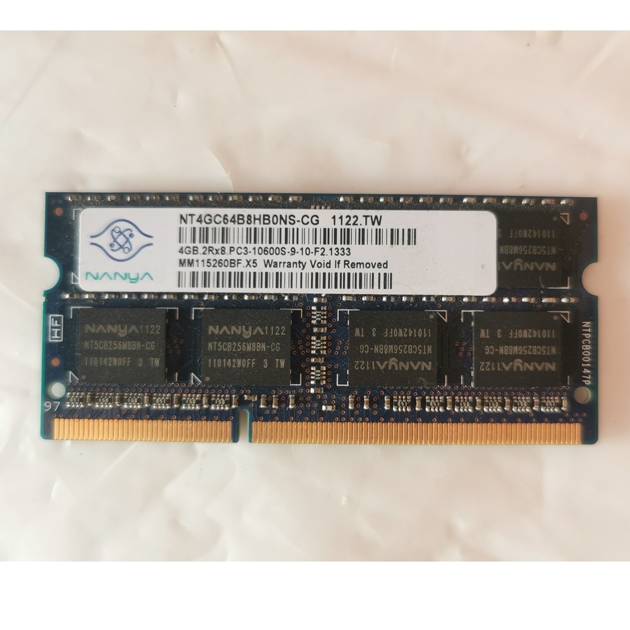 แรมโน๊ตบุ๊ค RAM Nanya DDR3 4GB 2RX8 PC3-10600S DDR3-1333Mhz | Shopee Thailand
