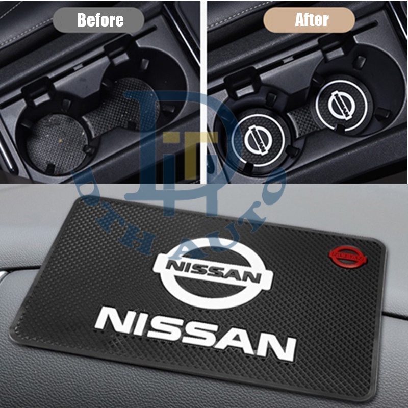 [Quality Upgrate] แผ่นแดชบอร์ดที่วางแก้วน้ํา กันลื่น สําหรับ Nissan Grand Livina X-trail Navara ...