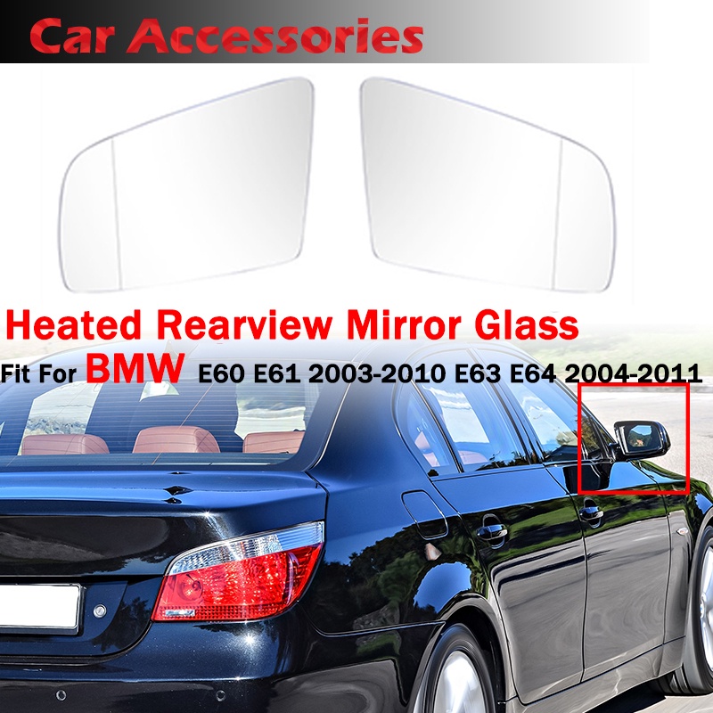 Heated Side Rearview Mirror Glass Anti-Fog Flat Mirror Lens Fit For BMW ...