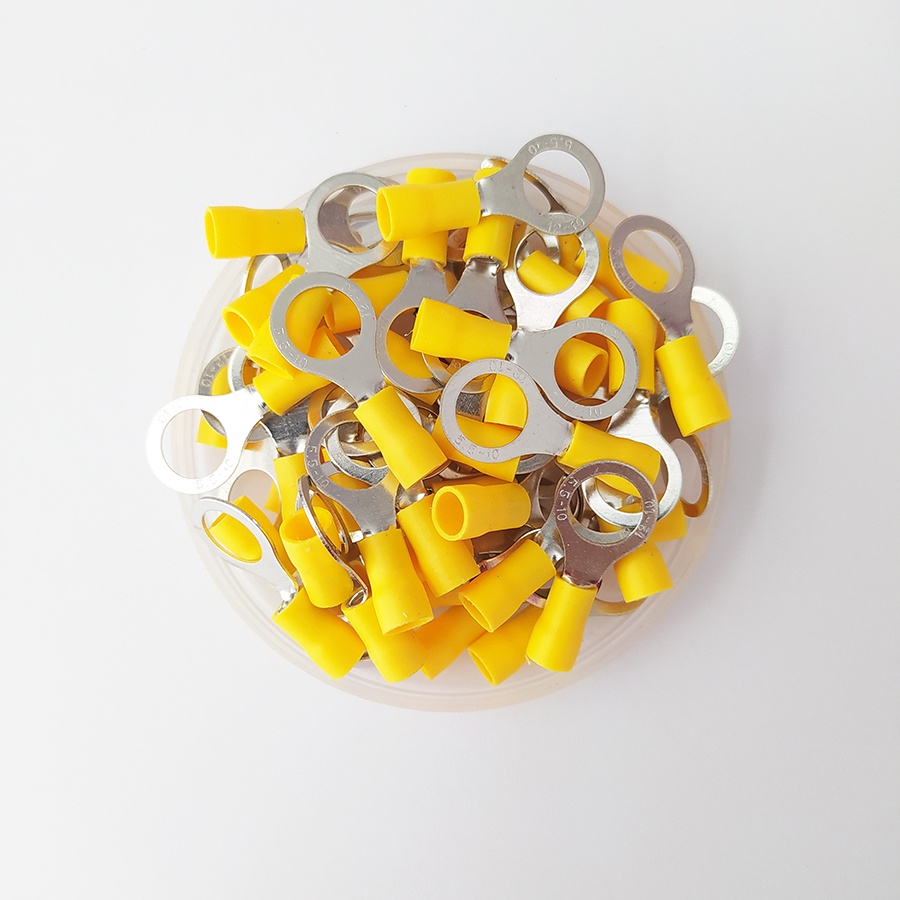 หางปลา กลมหุ้ม ขั้วต่อสายไฟ (แพคละ 100 ตัว) RV1.25 / RV2 / RV3.5 / RV5.5 | Shopee Thailand