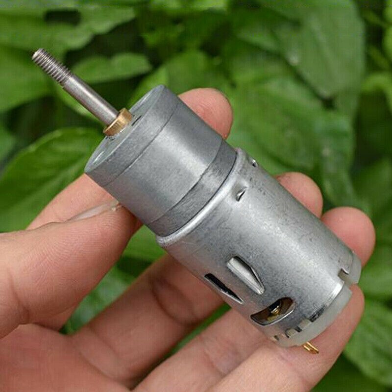 DC 6V-24V 12Volt Electric 1000RPM Large Torque Gear Motor ZGA25B-385 ...