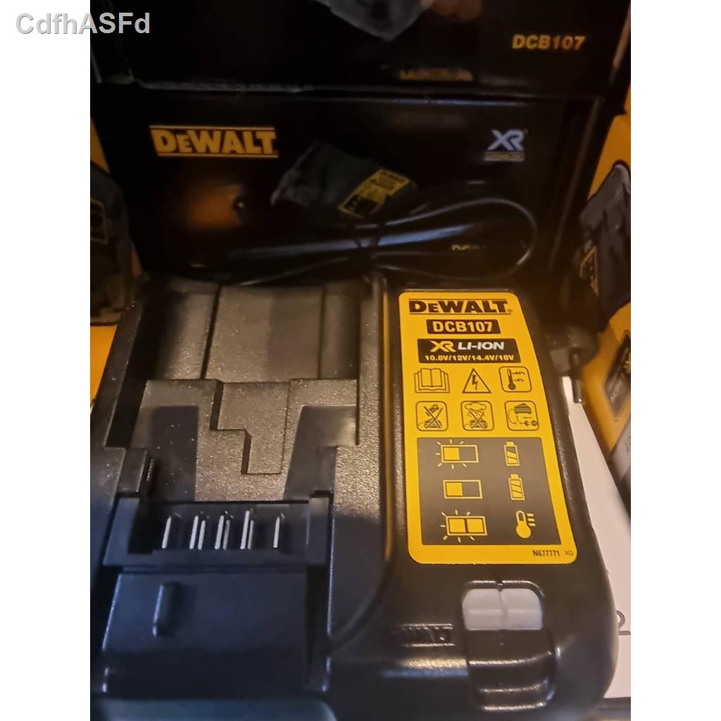 DeWALT แท่นชาร์จแบตเตอรี่ รุ่น DCB107 ชาร์จปกติ Lithium-ion 10.8-18Vอุป ...