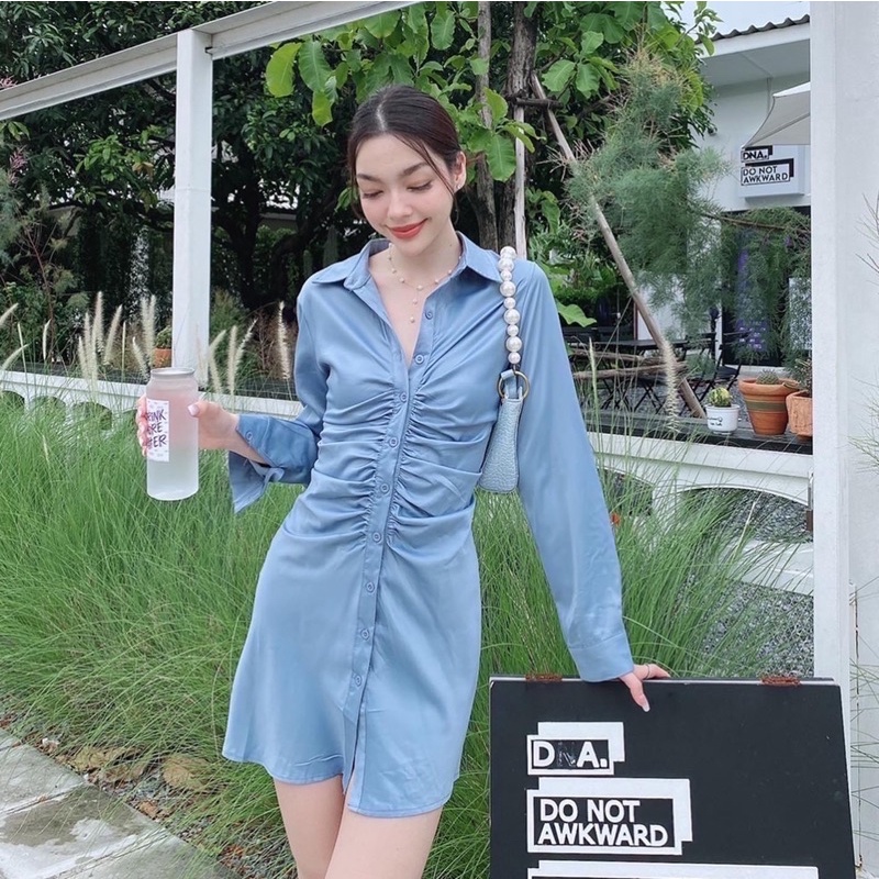 MIKA BRAND - CLASSIC SILK DRESS | Shopee Thailand