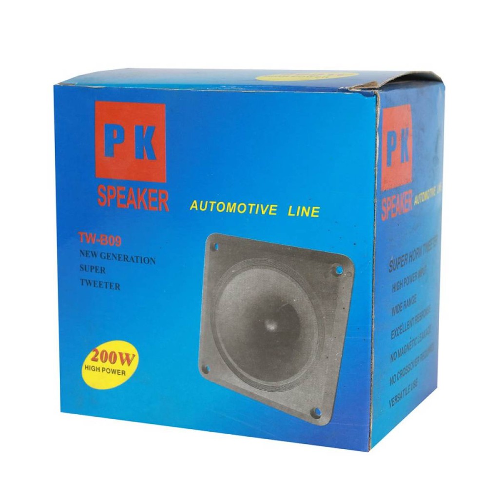 PK SPEAKER ลำโพง ทวิตเตอร์ เสียงแหลม 200W ติดเครื่องเสียง TW-B09 สีดำ ...
