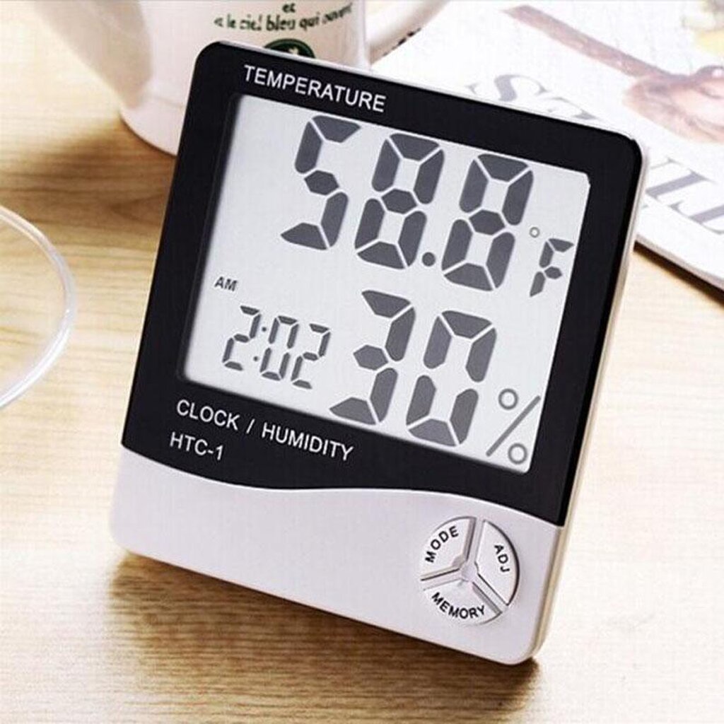 HTC-1 Digital Temperature Humidity Meter / Calendar / Clock / Alarm ...