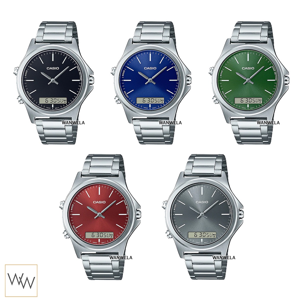 ของแท้ นาฬิกาข้อมือ Casio ผู้ชายรุ่น MTP-VC01 สายสแตนเลส พร้อมกล่อง ...