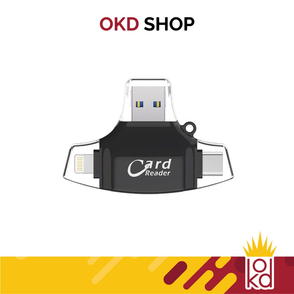 iDragon 4 In 1 การ์ดรีดเดอร์ไอโฟน Card Reader รองรับ SD Card และ Micro ...
