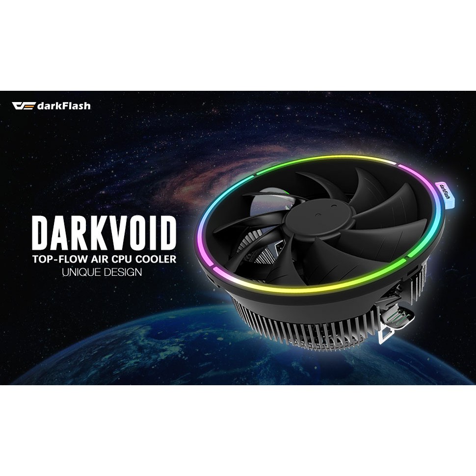 💥HOT Product💥ซิงค์พัดลมระบายความร้อน DarkFlash DarkVoid RGB CPU Cooler For Intel & AMD | Shopee ...