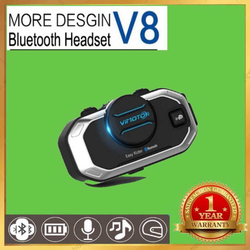บูลทูธติดหมวกกันน็อค Vimoto V8 Helmet Bluetooth Headset microphone ...