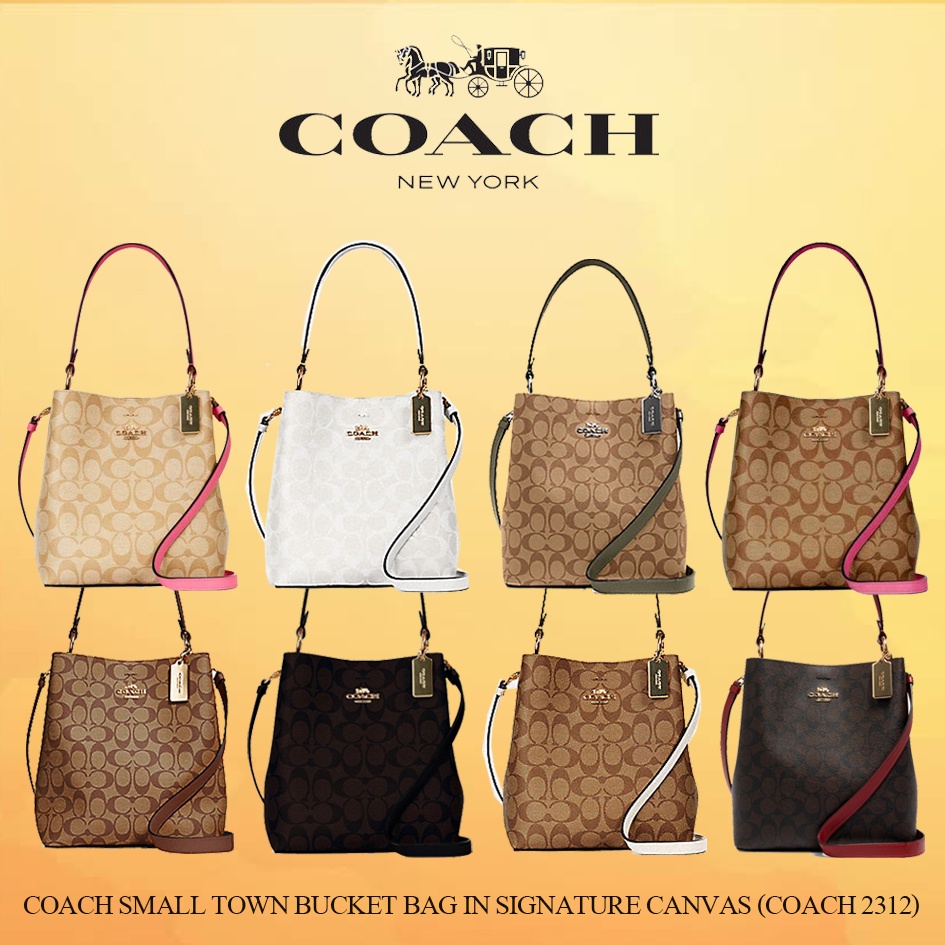 🇺🇸💯 COACH SMALL TOWN BUCKET BAG IN SIGNATURE CANVAS (COACH 2312 ...