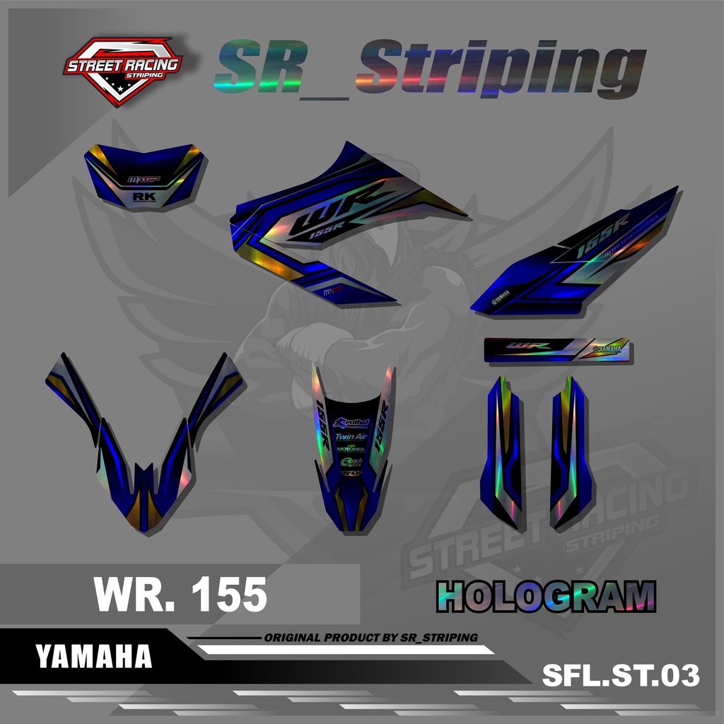Striping STICKER VARIATION WR 155 (HOLOGRAM) สติ๊กเกอร์ LIST MOTORCYCLE ...