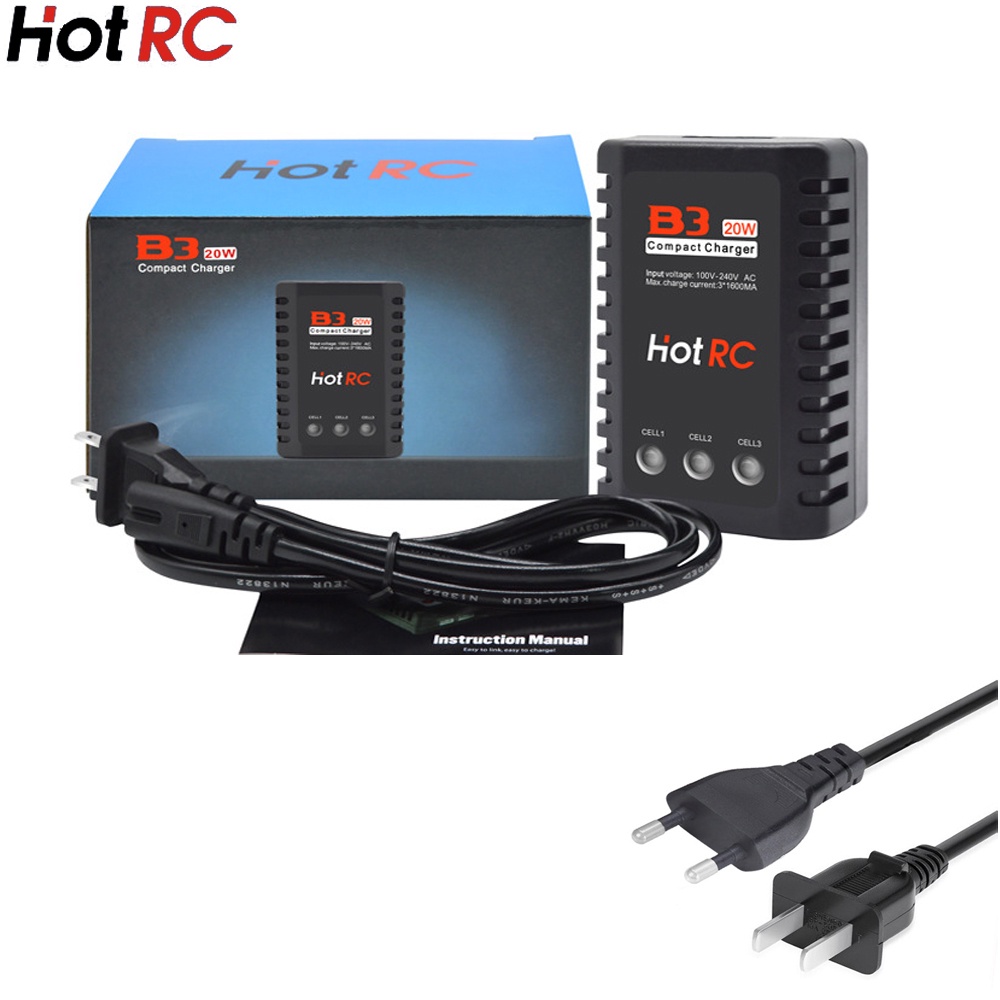 Hotrc Imax B3 20W 1.6A ที่ชาร์จแบตเตอรี่ แบบพกพา ขนาดกะทัดรัด สําหรับ ...