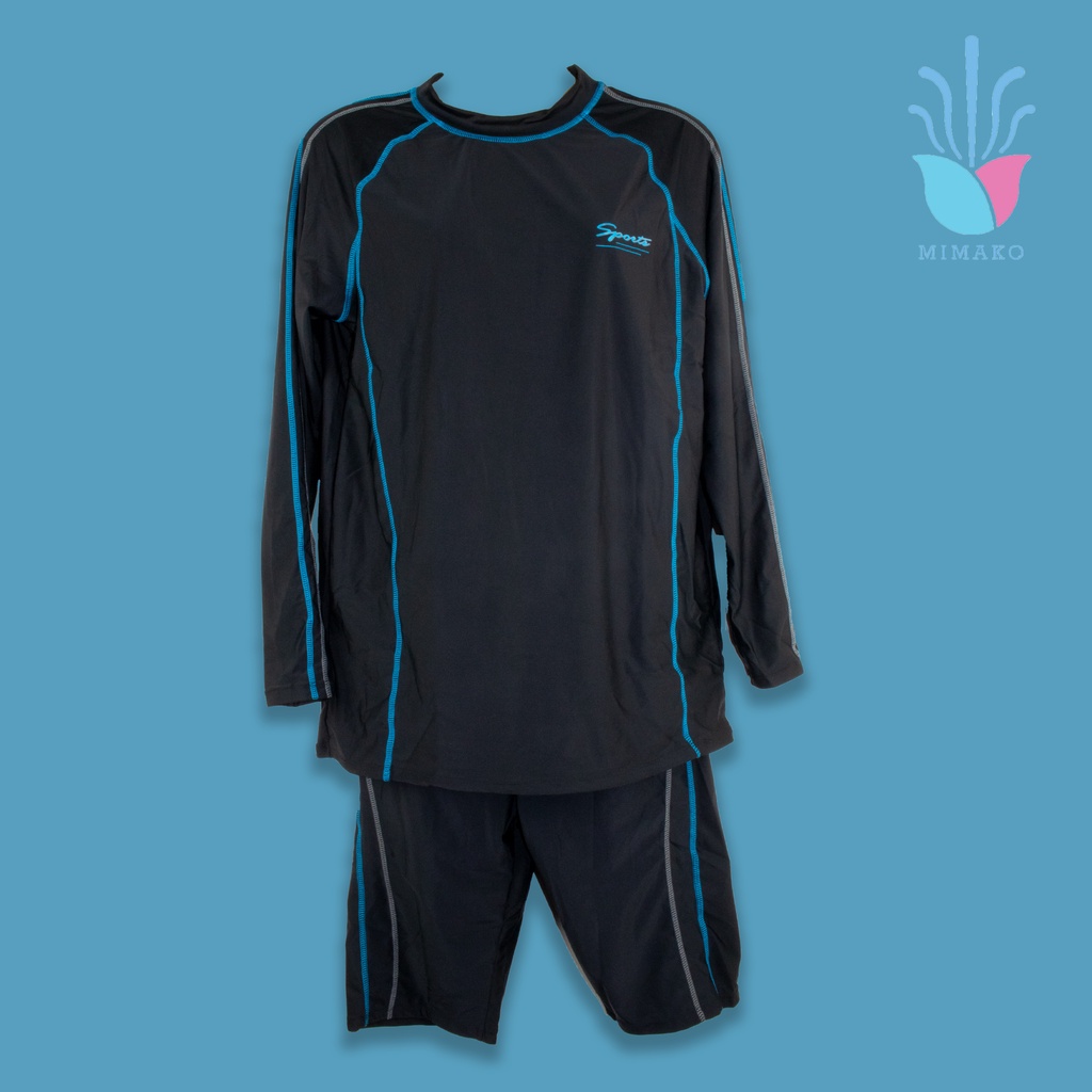 MIMAKO ชุดว่ายน้ำทูพีช เสื้อแขนยาว กางเกงขาสั้น (Adults) Code: 91018 ...