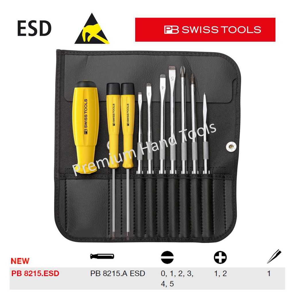 PB Swiss Tools ชุดไขควง ESD กันไฟฟ้าสถิต NEW VERSION 10 ตัว/ชุด รุ่น PB 8215 ESD | Shopee Thailand