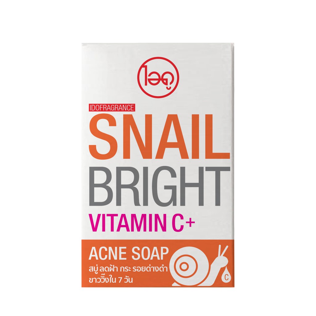 idoperfume สบู่ ผิวขาว น้ำหอม ไอดู SNAIL BRIGHT VITAMIN C+ Acne Soap ...