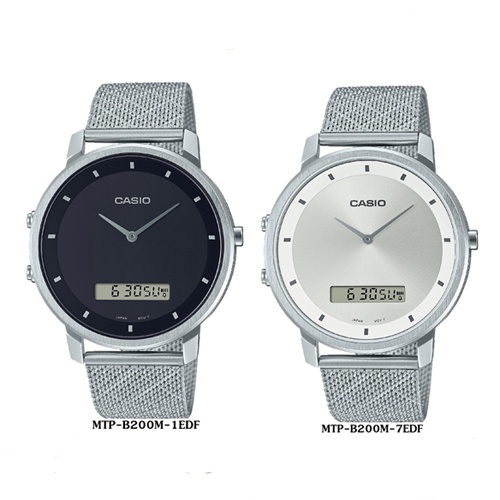 Casio Standard นาฬิกาข้อมือผู้ชาย สายสแตนเลส รุ่น MTP-B200M,MTP-B200M ...