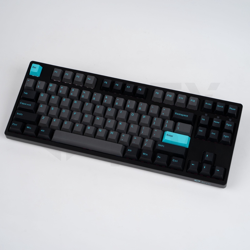 คีย์บอร์ด Akko 3087 Plus Black & Cyan TKL 87 ปุ่ม Akko Switch ...