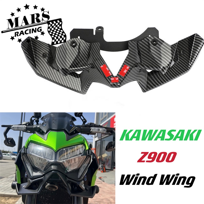อุปกรณ์เสริมรถจักรยานยนต์ด้านหน้าสปอยเลอร์ Winglet Aerodynamic ชุดปีกส ...