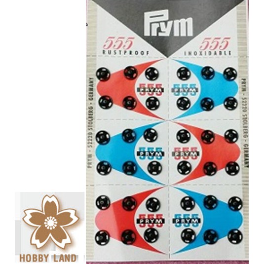 กระดุมแป๊กสีเงิน Prym 555 แผงละ 36 คู่ สินค้าจาก Germany คุณภาพดีไม่ขี้ ...