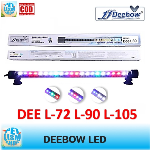 หลอดไฟ LED Deebow Dee L-72/L-90/L-105 หลอดไฟ LED ตู้ปลา บ่อปลา อ่าง ...