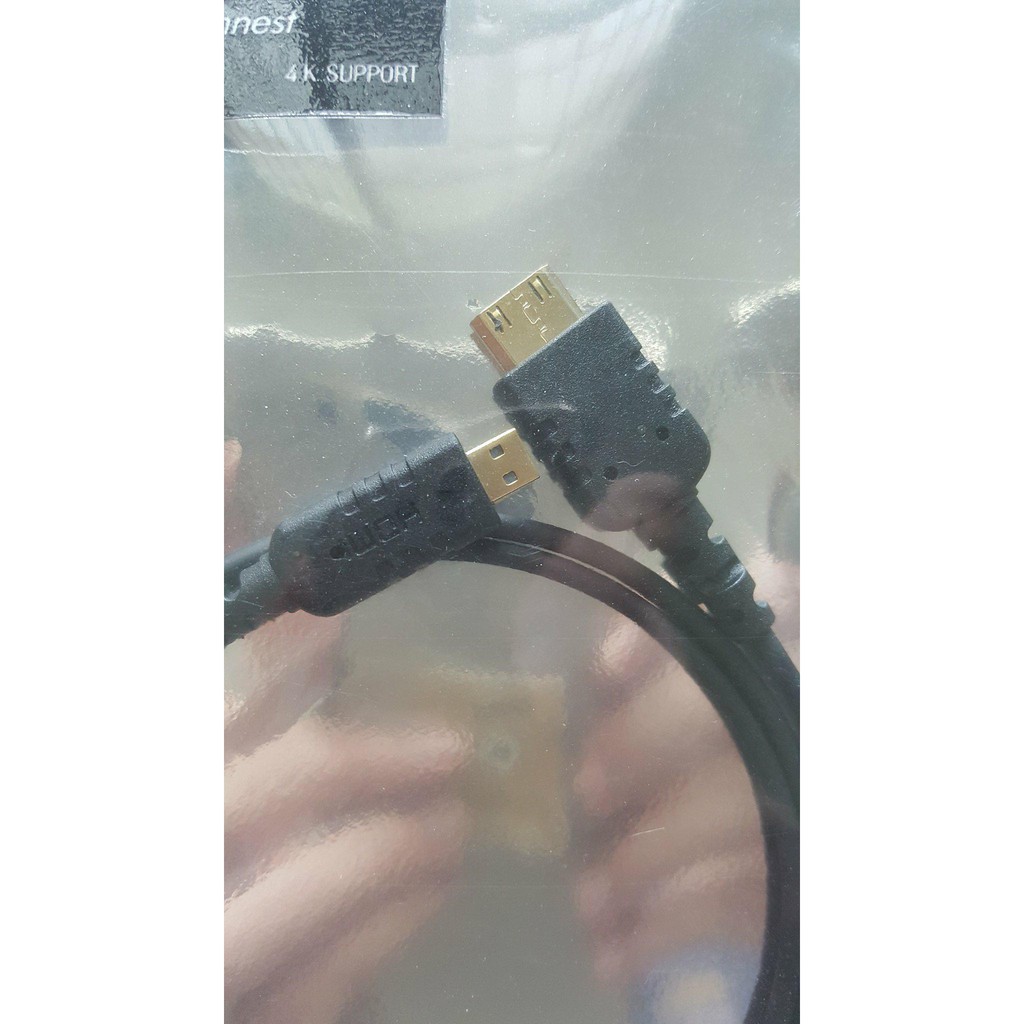 MINI HDMI สายอ่อน SLIM HD- MINI HDMI to MICRO HDMI รองรับ 4K ยาว 0.8m ...