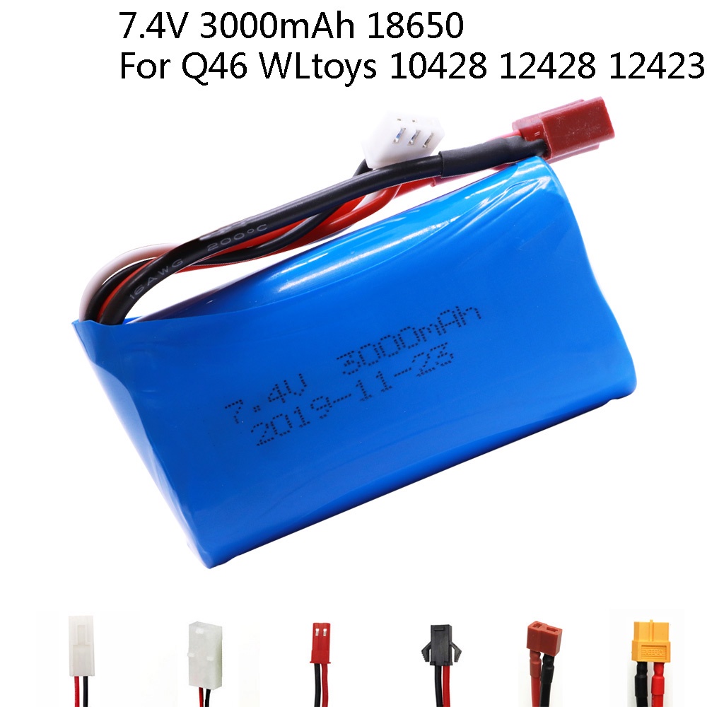 7.4V 2S upgrade 3000mAh 18650 Lipo Batery for remote control helicopter ...