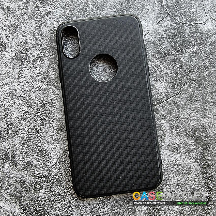 เคส IphoneX, XS, XR, XS Max TPU ลายเคฟล่า ดำด้าน ใส่บาง ลดรอยนิ้ว | Shopee Thailand