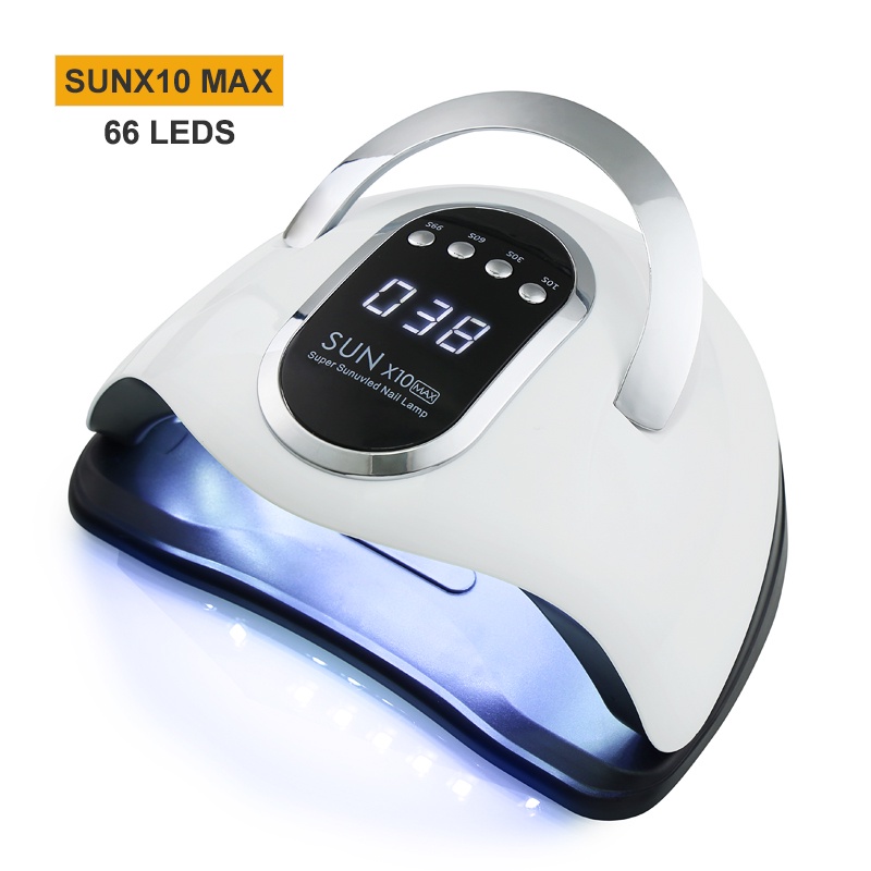 Sun X10 Max 280/54W โคมไฟ LED เครื่องเป่าเล็บ 66/18 LEDs UV โคมไฟน้ําแข็งสําหรับแห้งเจล Polish ...