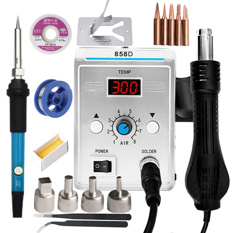 ปืนความร้อน,Eruntop 858D Soldering Station LED Digital Solder Iron ...