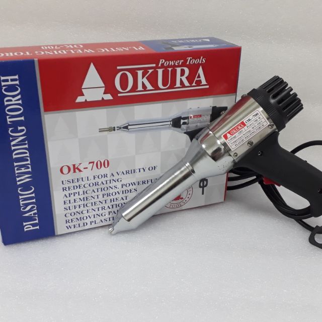 OKURA OK-700 ปืนเชื่อม พลาสติก พีวีซี PVC พร้อม อะไหล่ ไส้ฮีทเตอร์ Heater 550องศา 700 วัตต์ ...