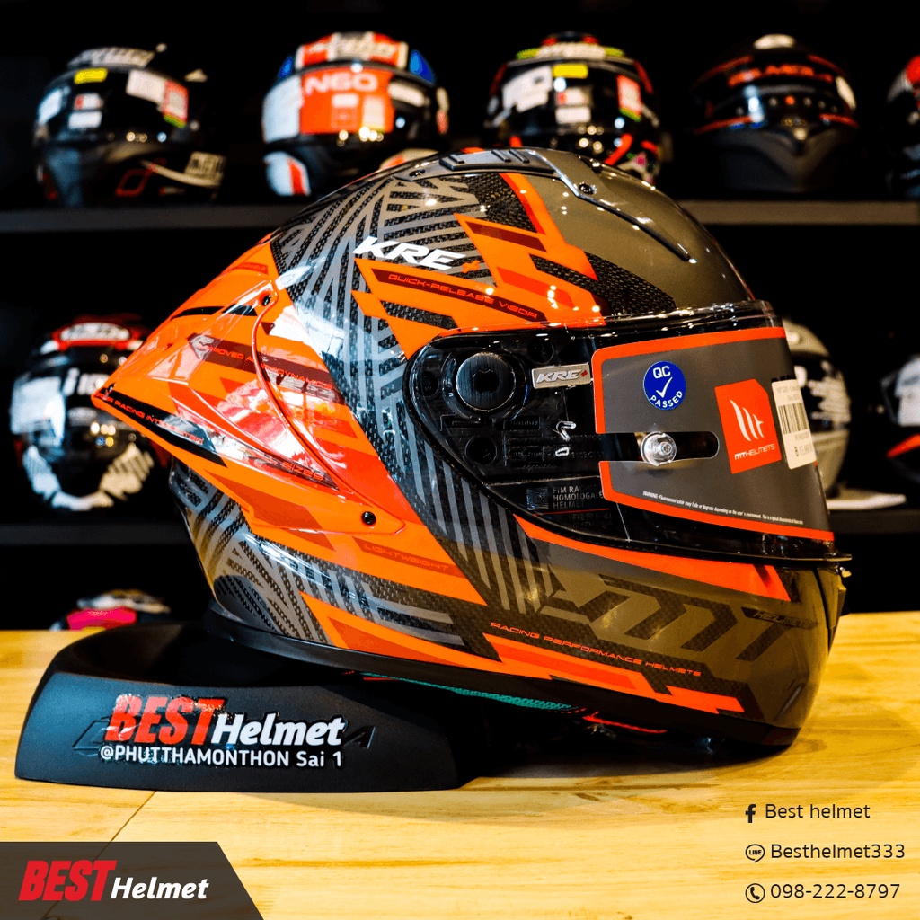 หมวกกันน็อค MT Helmet รุ่น KRE+ CARBON | Shopee Thailand
