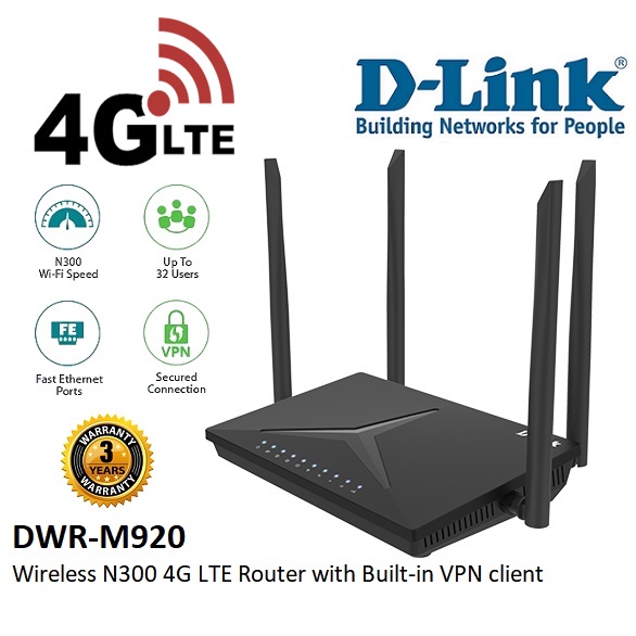 ⚡️เร้าเตอร์ใส่ซิม 4 เสา⚡️4G Router D-LINK DWR-M920 DWR-M930 DWR-M905 4G N300 WiFi Router รองรับ ...
