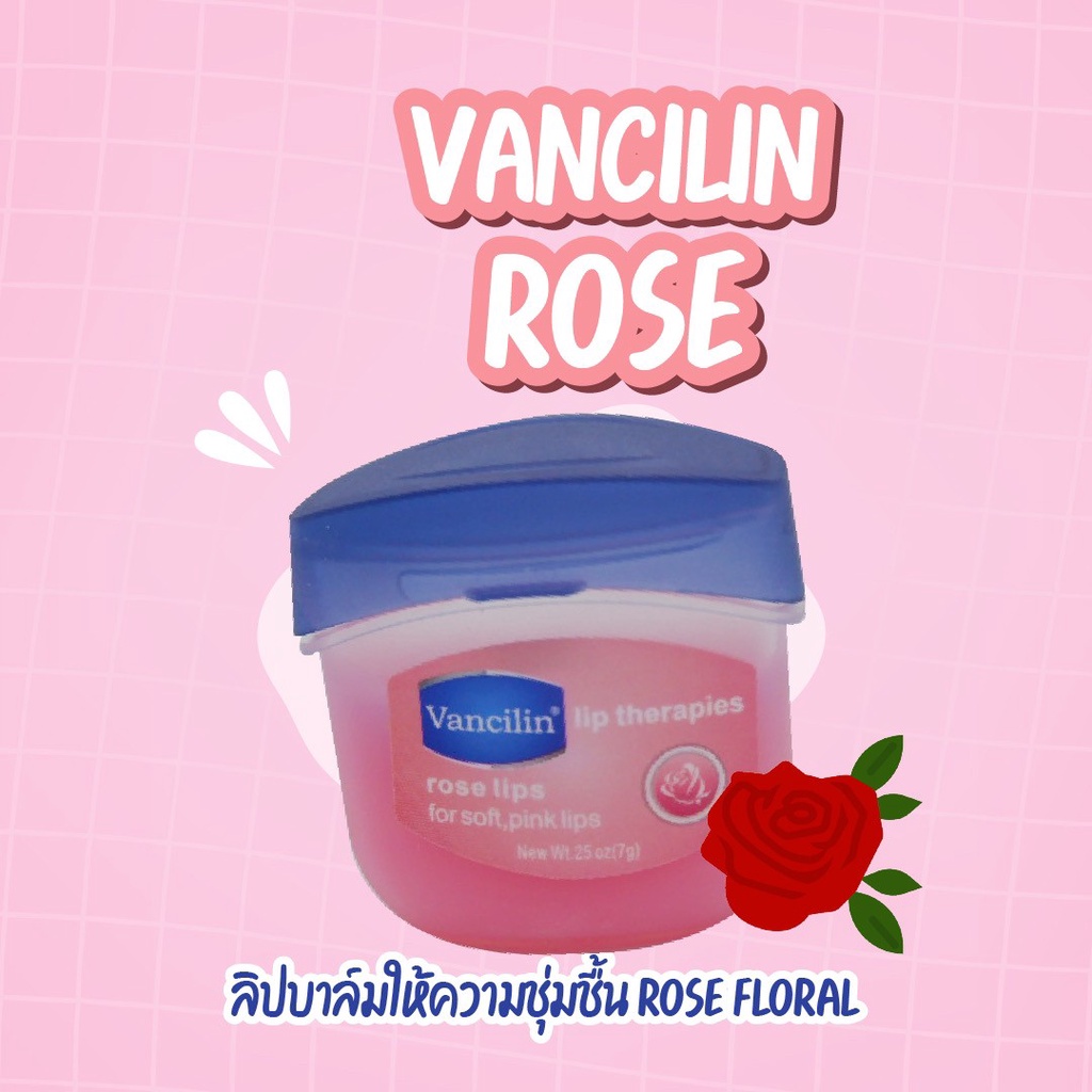 ลิปบาล์ม vancilin ลิปบำรุงปาก ลิปมัน ขนาด 7 g. / 1 กระปุก (1 กล่อง มี 4 ...